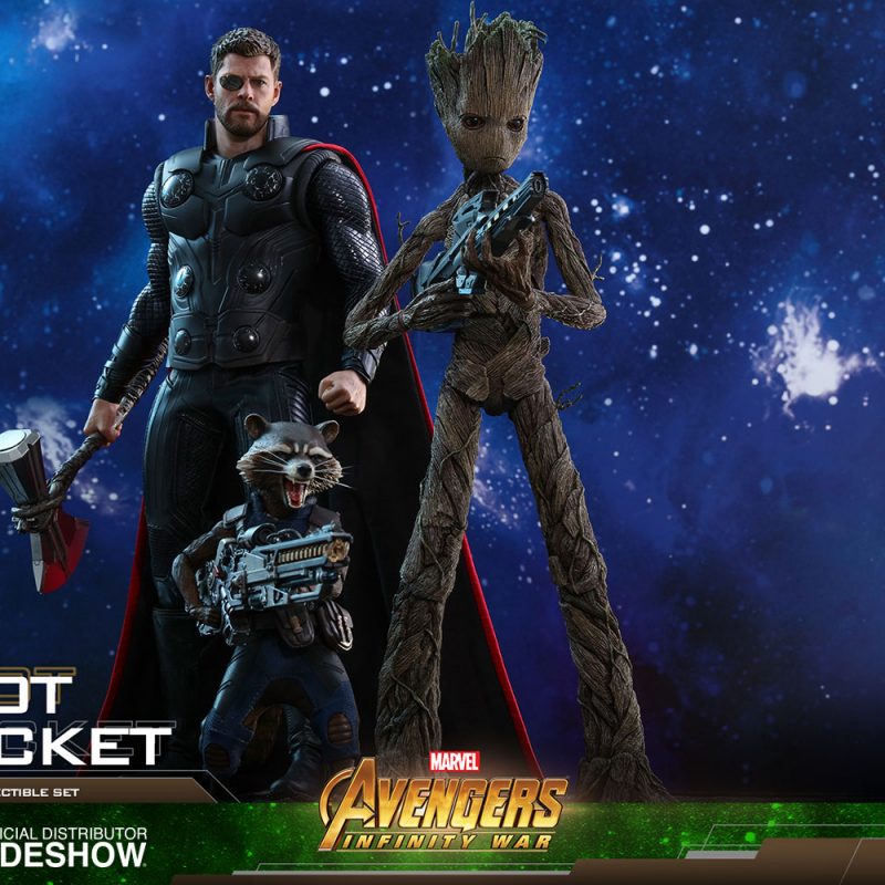 Hot Toys Unveils Teenage Groot & Rocket 1/6th Figure for Infinity War ...