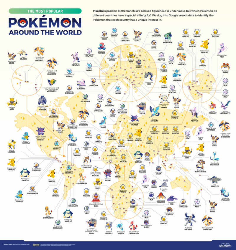Here Are The Most Popular Pokémon In Every Country, Including Malaysia ...