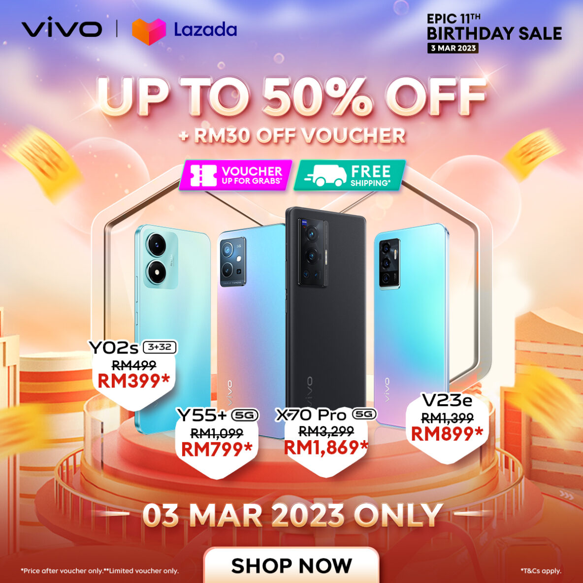 vivo Smartphones Get Big Discounts In The Lazada 3.3 Sale
