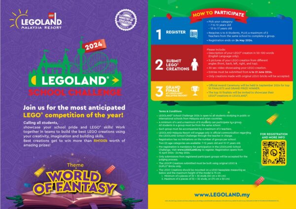 LEGOLAND School Challenge 2024 Now Open For Registration To Students In ...